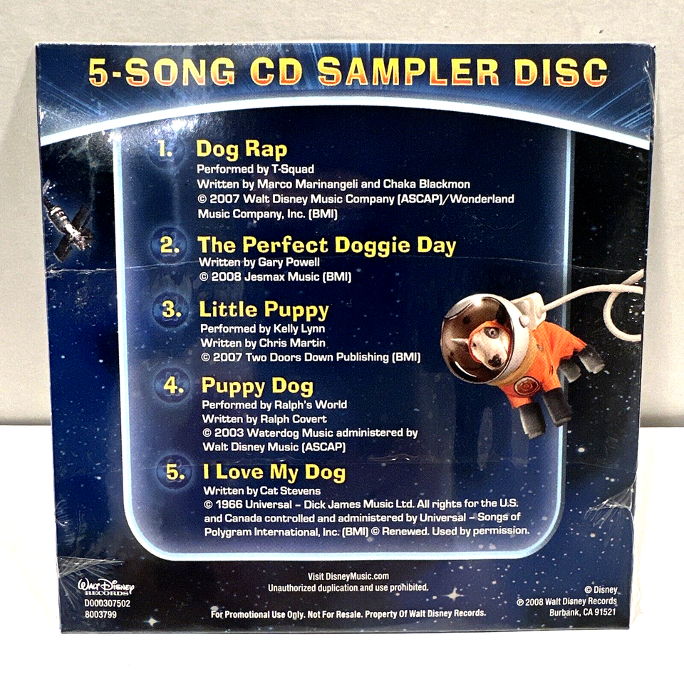 Disney Space Buddies CD Children Kids 5-Song Sampler Disc Rare Brand ...