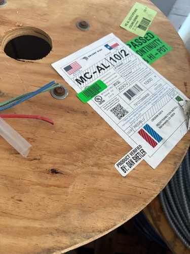 1000 ft Aluminum MC-Cable 10/2 Strand Copper-Blue, Red Conductors (1000 ...