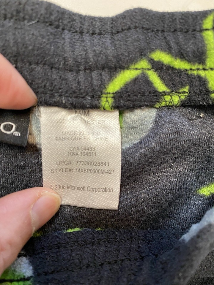 Microsoft Xbox 360 Pajama Pants Mens Green Black Y2K Lounge Gamer Sleep ...