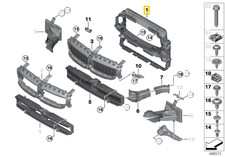GENUINE BMW 3 SERIES G20 G21 LEFT AIR DUCT BRACKET N/S 51647434061 ...