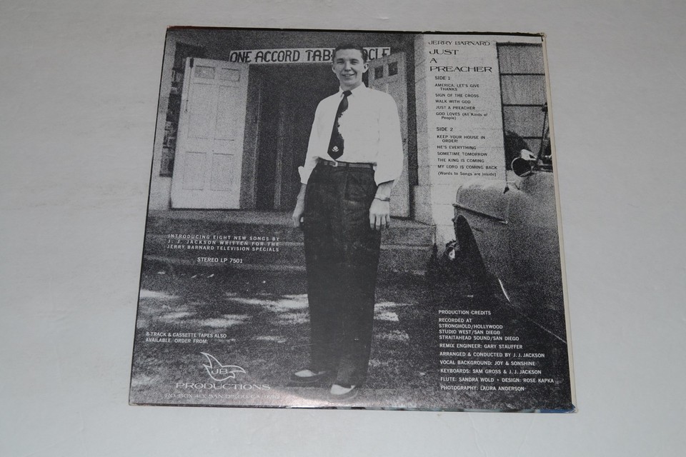Jerry Barnard~Just A Preacher~Private Press Xian LP~J.J. Jackson ...