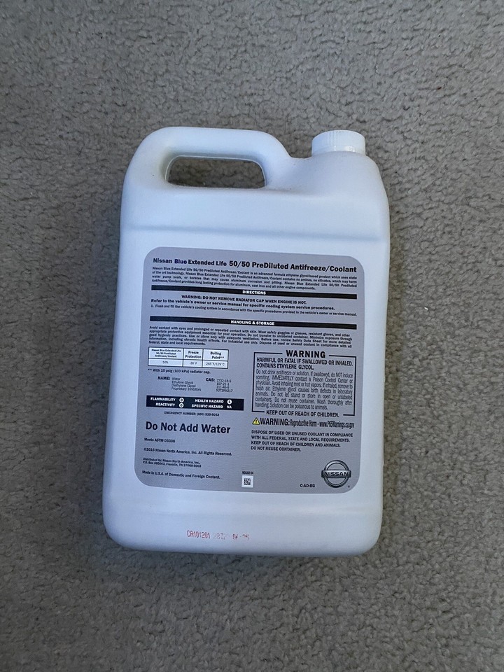 GENUINE OEM Nissan Blue Extended Life Antifreeze/Coolant 1Gallon (999MP ...
