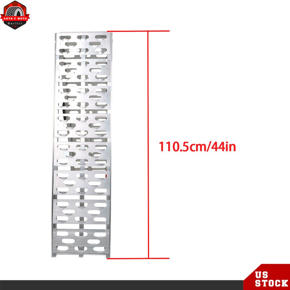 Aluminum Folding Loading Ramp Motorcycle Arched Truck ATV/ UTV 7.5 ...