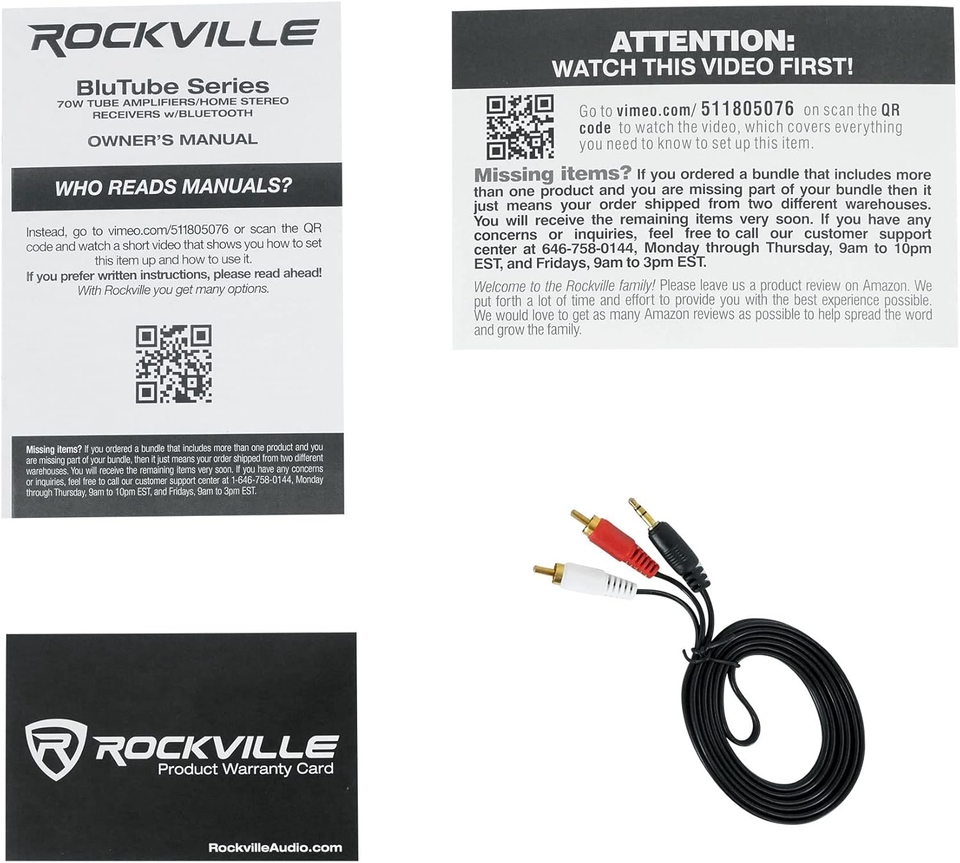 Blutube 70W Tube Amplifier Home Theater Stereo Receiver with Bluetooth ...