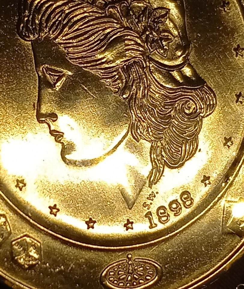 Rare 1898 1979 Las Vegas White Mint Coin Uncirculated Genuine Minted ...