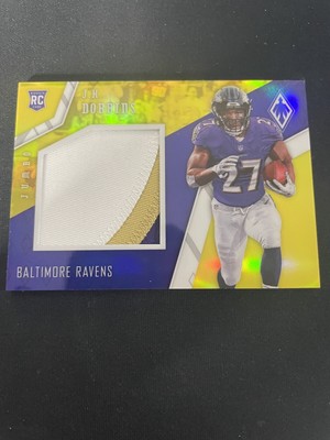 2020 Panini Phoenix Jumbo Memorabilia Prime Yellow /35 JK Dobbins #15 ...