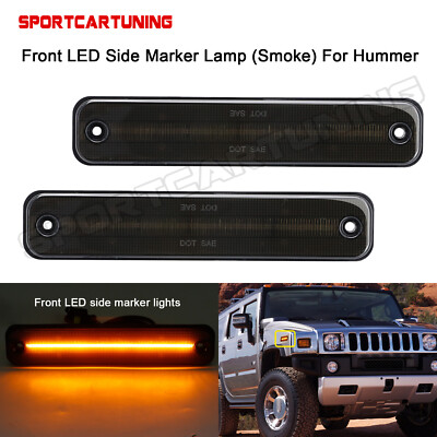 For 2003-2009 Hummer H2 Front Fender Amber LED Side Marker Light Lamp ...