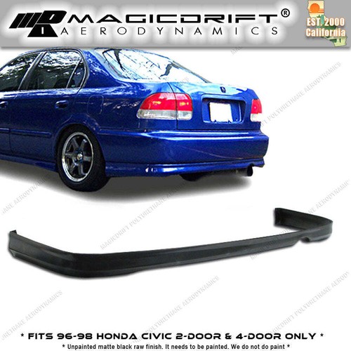 For 96 97 98 Honda Civic EK Type R CTR Rear Bumper Lip Lower Diffuser ...