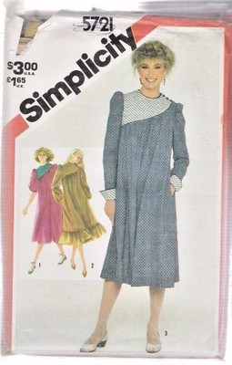 Misses Asymmetric Dress Simplicity Sewing Pattern 5721 Size 10 | eBay