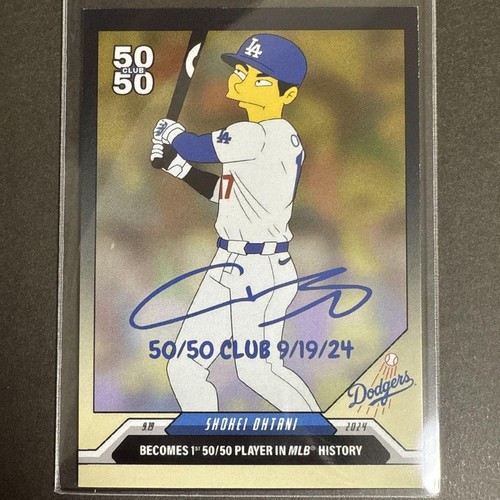 Shohei Ohtani 50/50 Commemorative Card - 1st MLB 50/50 Player - Dodgers ...
