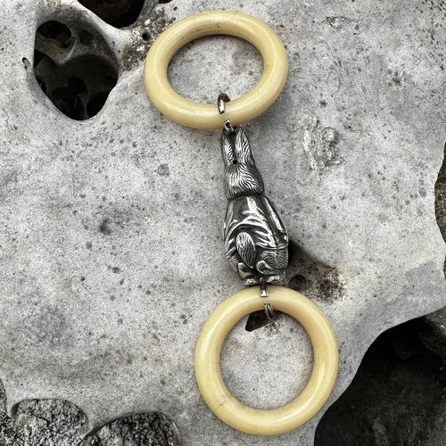 Antique Silver Plate & Bakelite Peter Rabbit Rattle and Teething Rings ...