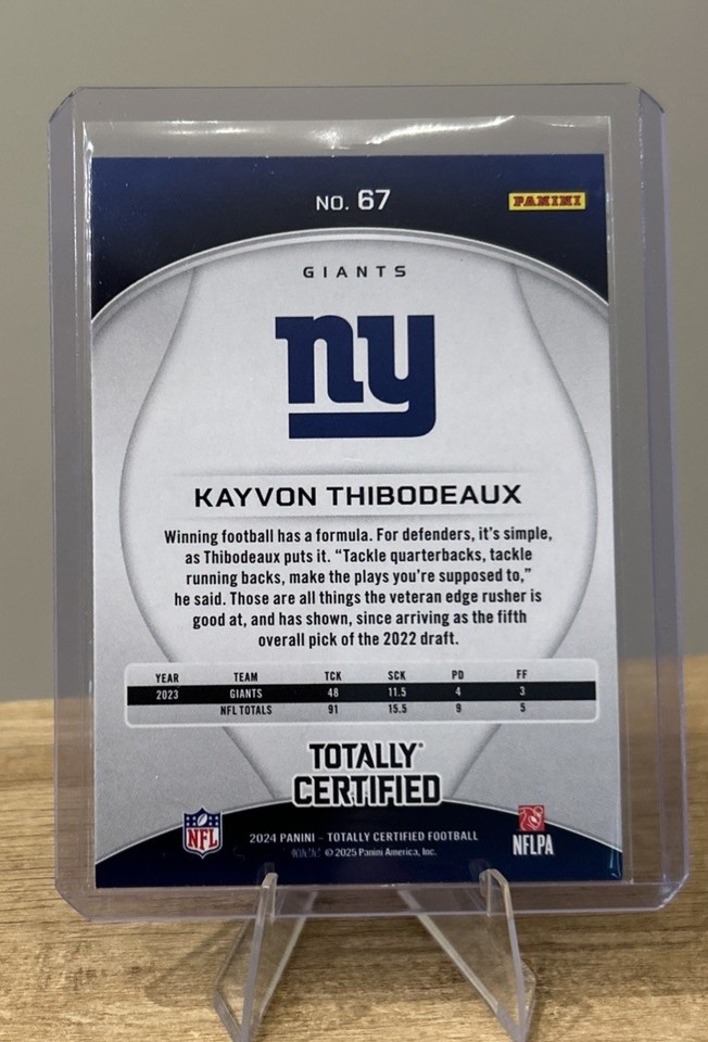 2024 Panini Totally Certified - Kayvon Thibodeaux #67 New York Giants ...