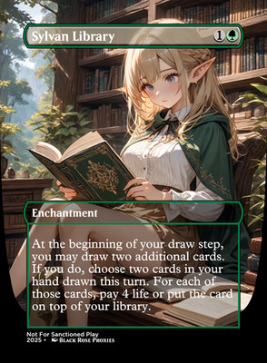 Sylvan Library - MTG Anime Custom - Playtest | eBay