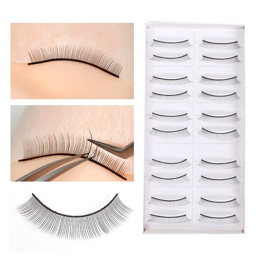 Self-adhesive Lashes Strips for Eyelash Extension Practice Training Lashes 20Pc} | eBay
