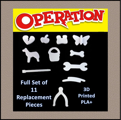 Operation Board Game - Complete Full Set of 11 Replacement Spare Parts ...