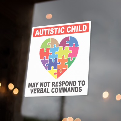 Child With Autism On Board Sticker Decals | eBay