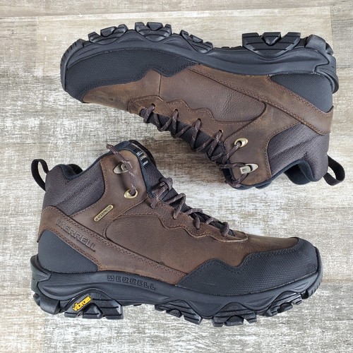 Merrell Coldpack 3 Thermo Mid Mens Hiking Boots Sz 9 W Brown Waterproof ...