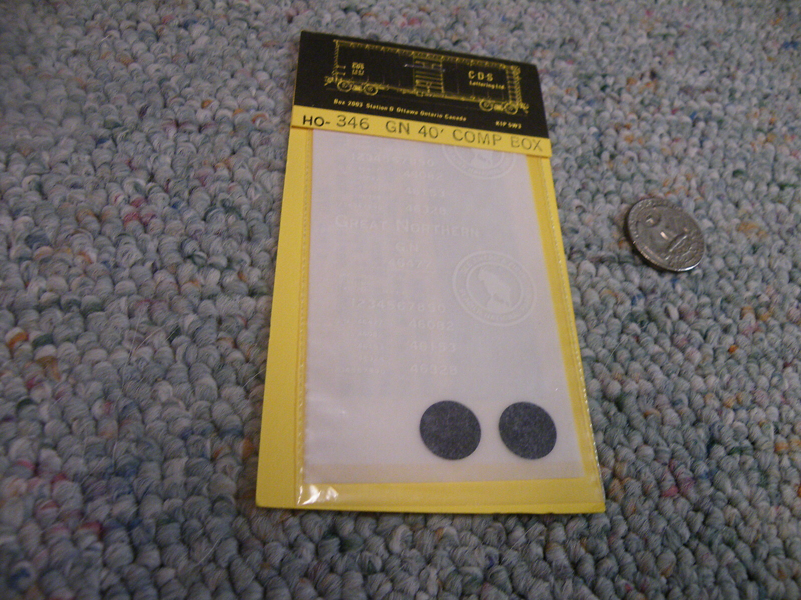 CDS Dry Transfer decals HO HO-346 Great Northern 40' composite box car ...