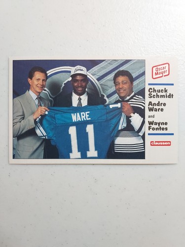 1990 NFL Detroit Lions Oscar Mayer 1st Rd. Draft Pick Quarterback Andre ...