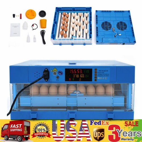 64 Eggs Incubator Automatic Digital Chicken Egg Hatcher Temperature ...
