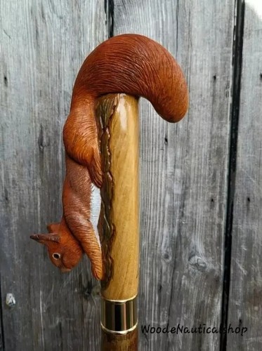 Beautiful Wooden walking stick hand carved Animal wooden walking cane ...