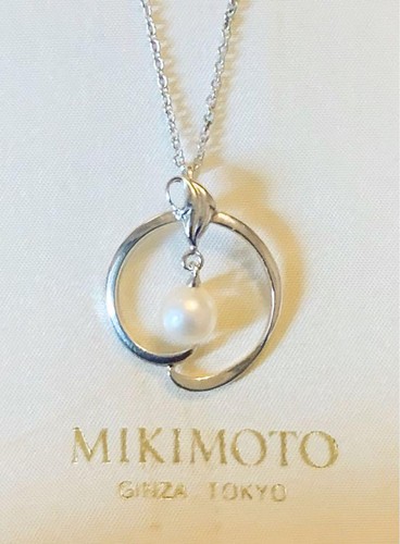 Mikimoto genuine pearl Akoya pendant necklace Japan Import Rare | eBay