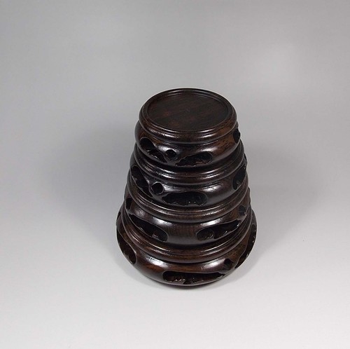 Solid Four Wood base Display stand For Vase netsuke Figurine, Miniature ...