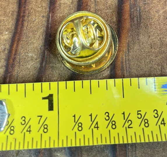 Mens tie tack / small lapel pin Bull blue enamel gold tone .5 Inch | eBay