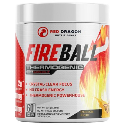 Fire Ball By Red Dragon Thermogenic Fat Burner Preworkout Weight Loss ...