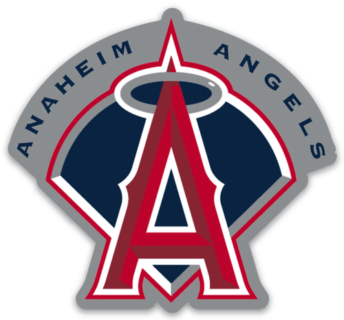 Anaheim Angels (LA) Halo logo type w/ baseball diamond MLB Die-Cut ...