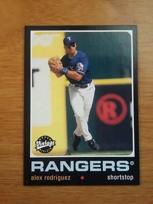 ALEX RODRIGUEZ 2002 UPPER DECK VINTAGE BASEBALL CARD-#63-RANGERS | eBay