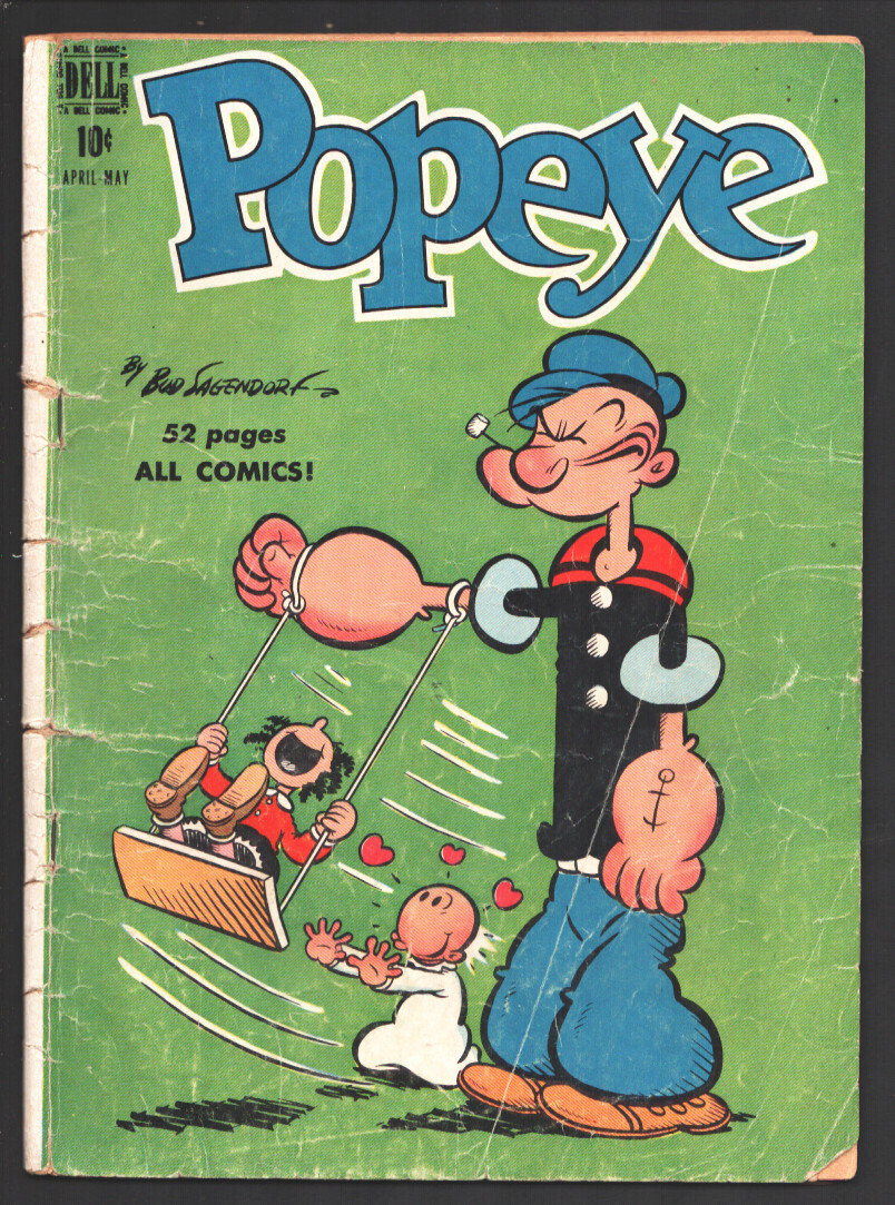 Popeye #12 1950-Dell-Bud Sagendorf art-Swee'pea cover-Sea Hag story-G ...