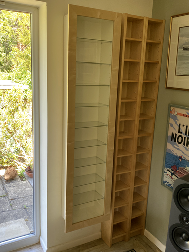 CD STORAGE TOWERS - Wood and Glass from IKEA 400 CD plus capacity | eBay UK