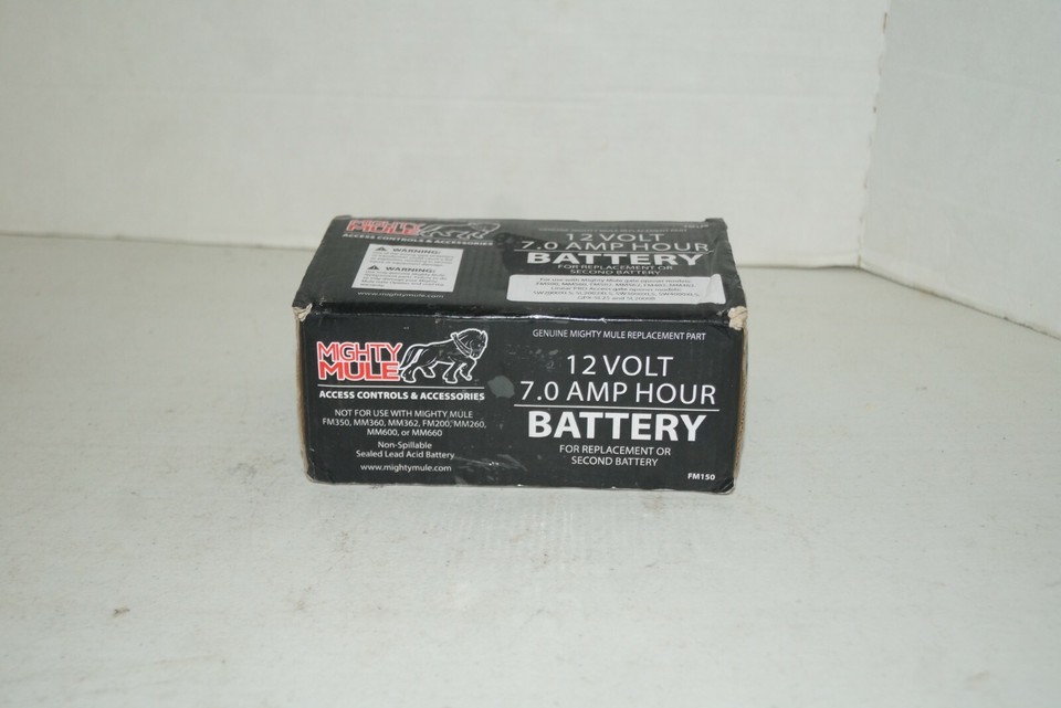 Mighty Mule 12-Volt Battery for Mighty Mule Automatic Gate Openers ...