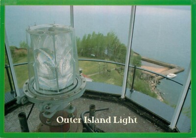 Postcard View from inside Outer Island Light Lighthouse, Michigan | eBay