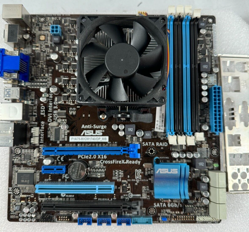 Asus F1A75-M/CM1740/DP_MB Socket FM1 DDR3 Motherboard w/AMD E2-3200 CPU ...