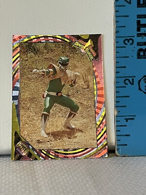 1994 Mighty Morphin Power Rangers Power Foil Trading Card Green Ranger ...