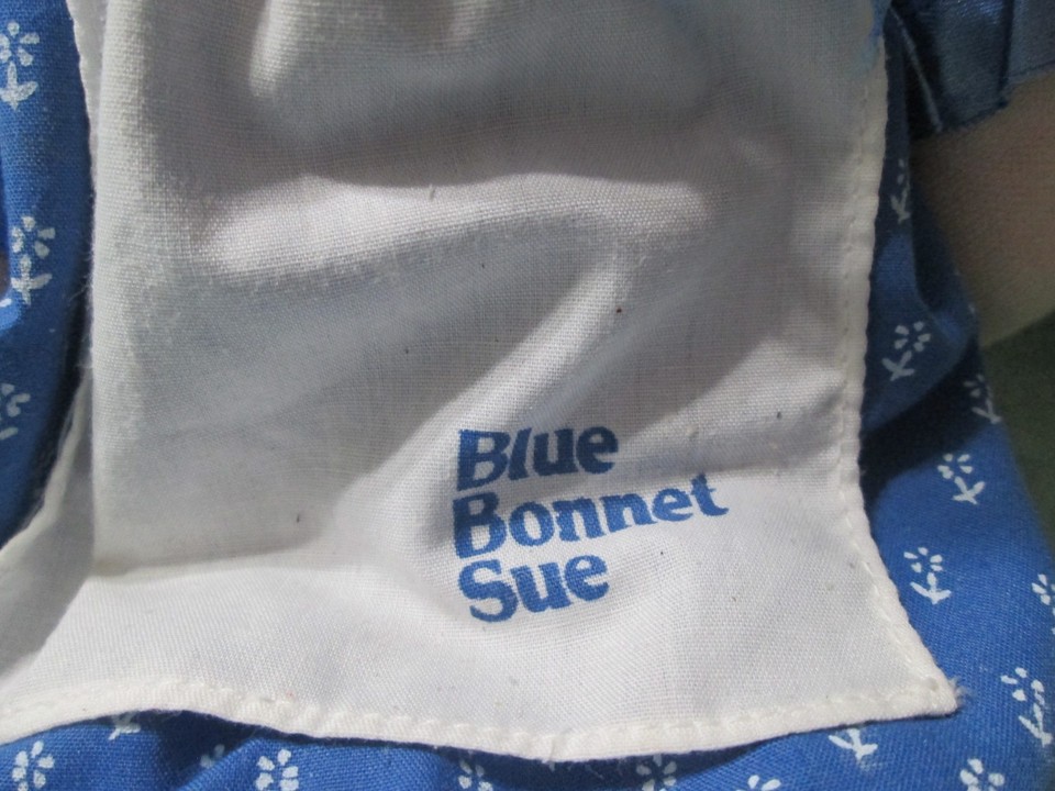 vintage 1986 dakin blue bonnet sue margarine 12" promotional cloth doll ...
