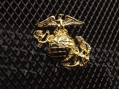 USMC Gold Tone Right Collar Pin United States Marine Corps Lapel Pin B1 ...