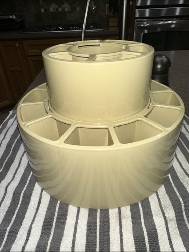 Kitchen Carousel Counter Organizer Vintage Garden Way Cream Color ISSUE ...