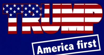 Trump America First Blue USA Flag Overlay Vinyl Decal Bumper Sticker | eBay