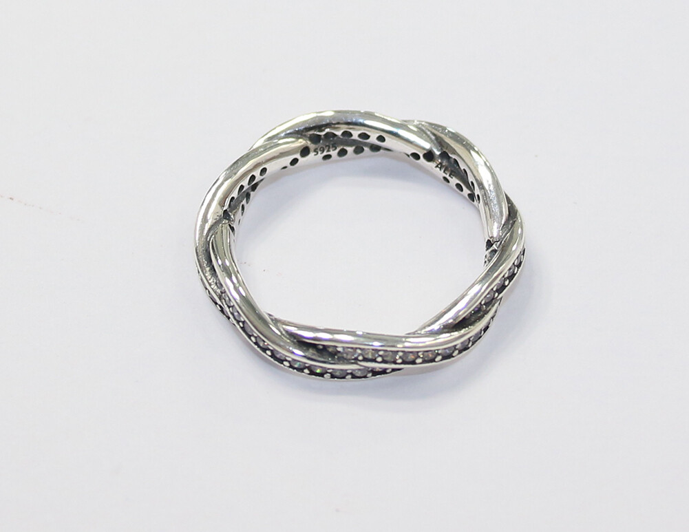 New Authentic Pandora Ring Twist Of Fate Sterling Silver ring 190892CZ ...
