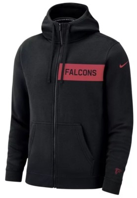 Nike Men’s Atlanta Falcons Fan Gear Full Zip Hoodie Sweatshirt Jacket ...