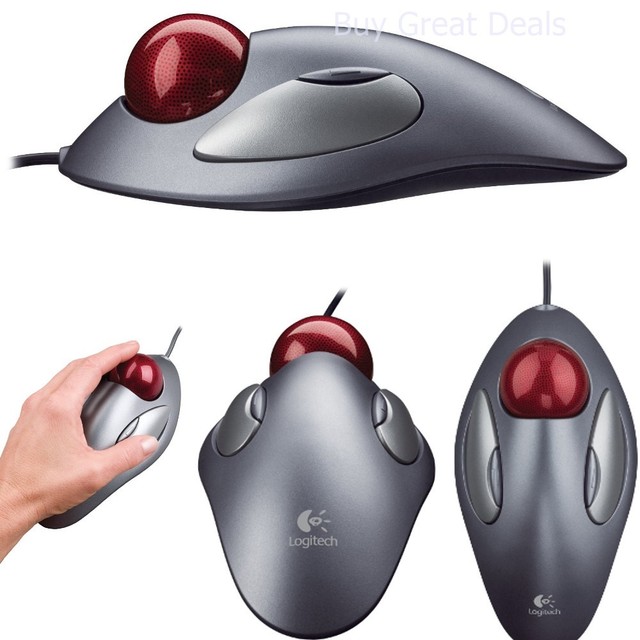 Logitech Trackman Trackball Computer Tablet PC Marble Mouse Scroll ...