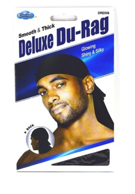 Black Du-Rag Thick Superior Quality Durag wave Cap Dome Bandana Long ...