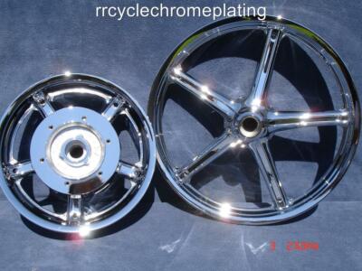 09-15 Chrome Honda Sabre Rims Wheels 21 Front 15 Rear VT1300CS Exchange ...