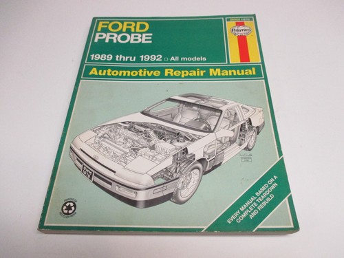 1989-1992 Ford Probe Haynes Repair Manual #36066-NICE Condition -FREE ...