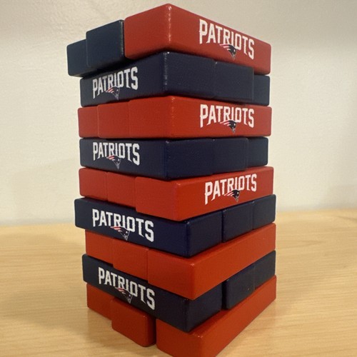 Patriots Mini Travel Team Tower Wood Block game Rico Industries NFL ...