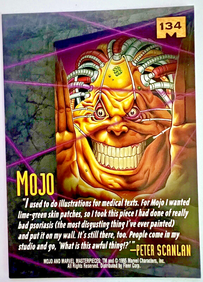 Mojo Card #134 - Peter Scanlan - Marvel Masterpieces - 1995 - Fleer ...