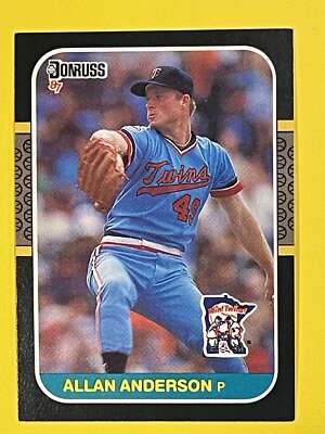 Allan Anderson 1987 Donruss Rookie Base #368 Minnesota Twins | eBay